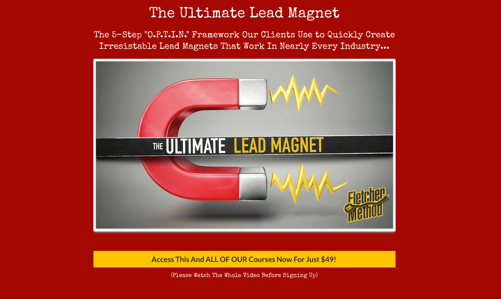 New Ultimate Lead Magnet™ Training!